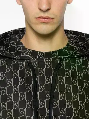 Emporio Armani Monogram Print Hoodie