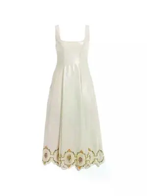 Agua Bendita Midi Dress - Neutrals