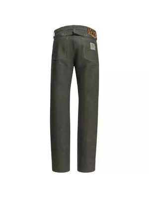 Kapital Textured Straight-leg Jeans - Grey