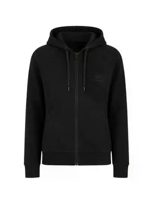 Armani Exchange Rhinestone Embellished Zip-up Hoodie