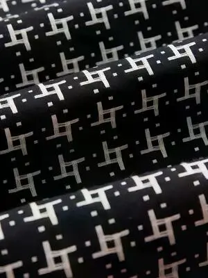 Portuguese Flannel Calypso Geometric-print Shirt - Black