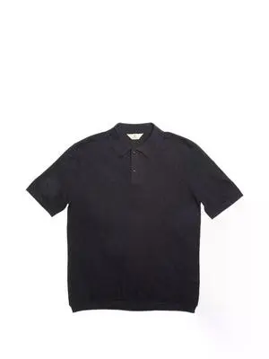 BLUE DE GÊNES Diamond-knit Polo Shirt - Blue