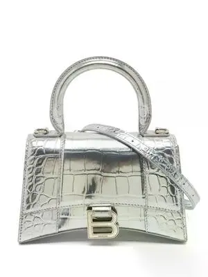 Balenciaga Hourglass Xs Croc-embossed Handbag