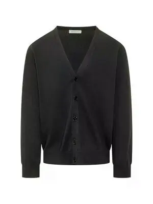 Givenchy Logo Intarsia V-neck Cardigan - Black