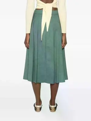 VICOLO Pleated Midi Skirt