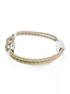 FERRAGAMO Gancini Braided Bracelet - Silver