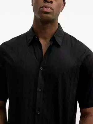 Armani Exchange Logo-jacquard Short-sleeve Shirt