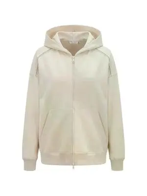 Brunello Cucinelli Monili-chain Hoodie - Neutrals