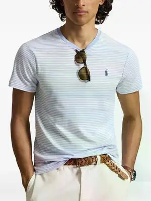 Polo Ralph Lauren Striped Embroidered-logo T-shirt