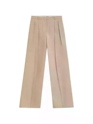Hugo Pinstripe Pattern Pleated Trousers - Neutrals