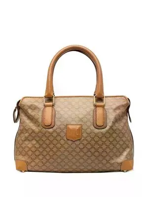 Celine Macadam Coated Canvas Handbag - Neutrals
