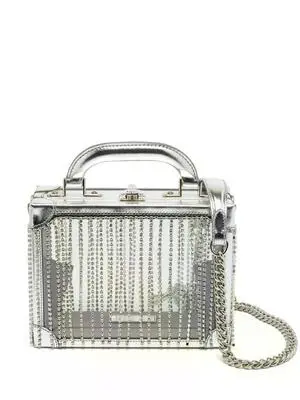 AREA Crystal-fringe Satchel Bag - Silver