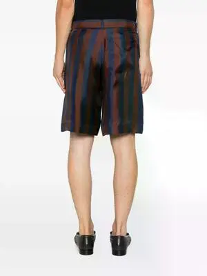 Fendi Striped Silk Shorts