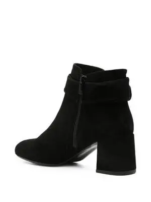 SERGIO MORETTI FIRENZE Bow-detail Suede Ankle Boots