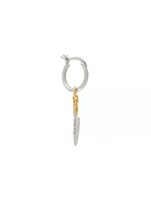 TRUE ROCKS Sterling Knife Hoop Earring - Silver
