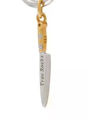 TRUE ROCKS Sterling Knife Hoop Earring