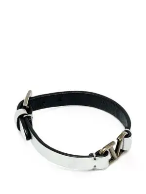 Valentino Garavani Vlogo Leather Bracelet