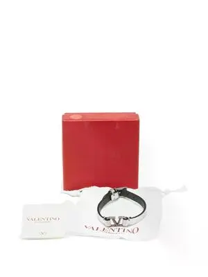 Valentino Garavani Vlogo Leather Bracelet