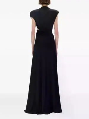 Rachel Gilbert Embellished Gathered Gown - Black