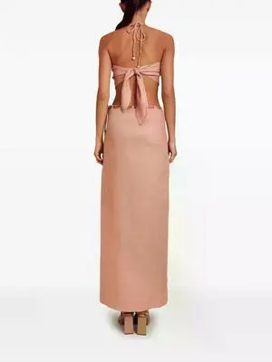 Azulu Cairo Cut-out Maxi Skirt - Pink