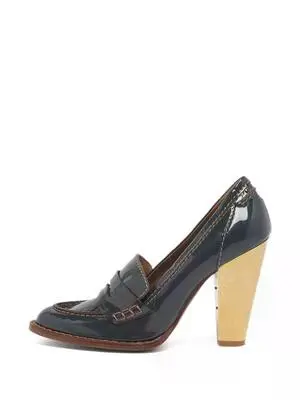 Dolce & Gabbana Patent Leather Penny Strap Loafer Pumps