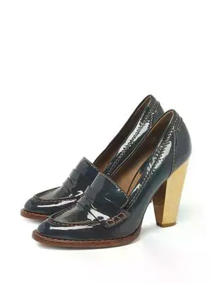 Dolce & Gabbana Patent Leather Penny Strap Loafer Pumps