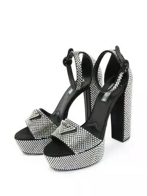 Prada Embellished Platform Sandals