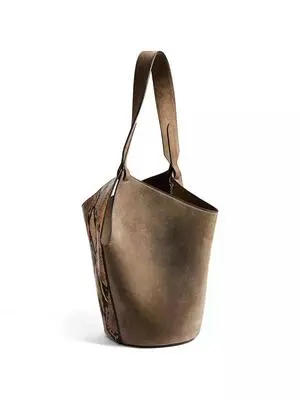 Khaite Mini Lotus Tote - Brown