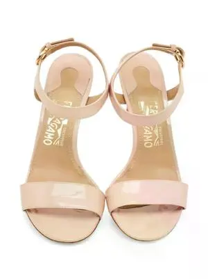 FERRAGAMO Patent Leather Ankle-strap Stiletto Sandals