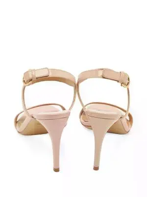 FERRAGAMO Patent Leather Ankle-strap Stiletto Sandals