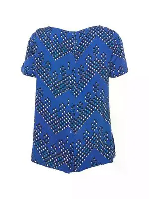 Diane Von Furstenberg Printed Short-sleeve Blouse