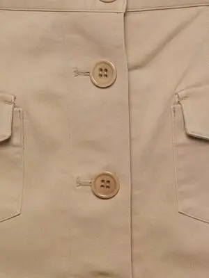 Red Valentino Gabardine Button-front Shorts