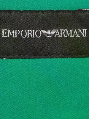 Emporio Armani Pleated Crepe Shorts With Buckled Side Tabs