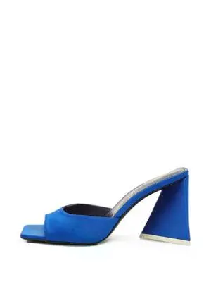 Attico Devon Satin Sandals - Blue