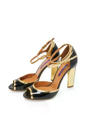 Ralph Lauren Patent Leather Ankle Strap Sandals