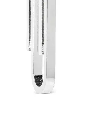 Off-White Paperclip-shaped Single Earrings