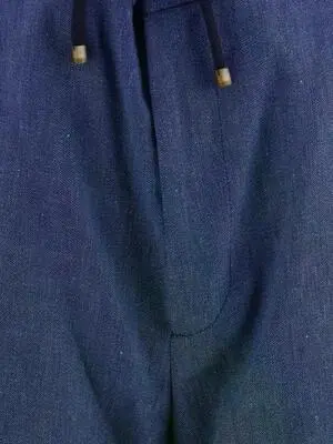 Brunello Cucinelli Herringbone Drawstring Waist Shorts