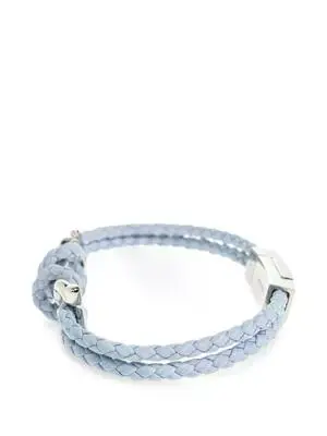 FERRAGAMO Gancini Braided Leather Bracelet
