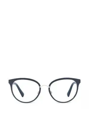 Valentino Garavani Black Acetate Cat Eye Glasses - Blue