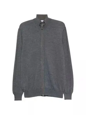 GRAN SASSO Zip-up Wool Cardigan - Grey