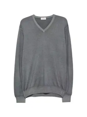 GRAN SASSO Wool V-neck Sweater - Grey