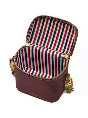 Thom Browne Grained Leather Pouch - Red