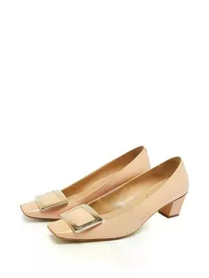 ROGER VIVIER Belle Vivier Patent Leather Pumps With Gold-tone Buckle