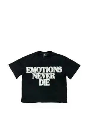 Mixed Emotion End Rhinestone-embellished Cotton T-shirt