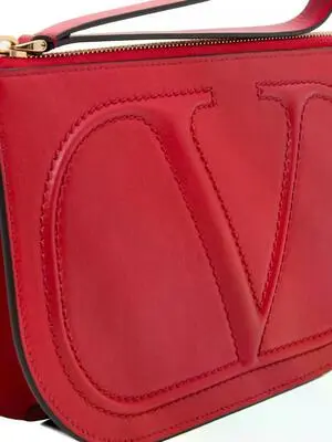 Valentino Garavani Vlogo Walk Calfskin Pouch - Red