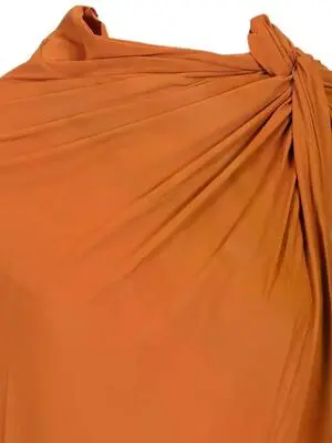 AMAZUIN Milla Knot-detail Wrap Skirt - Orange