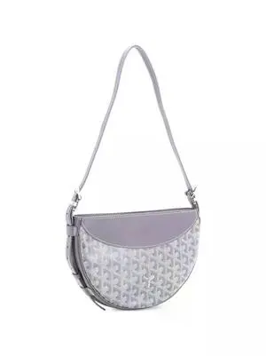 Goyard Hirondelle Coated Canvas And Leather Shoulder Bag - Grey