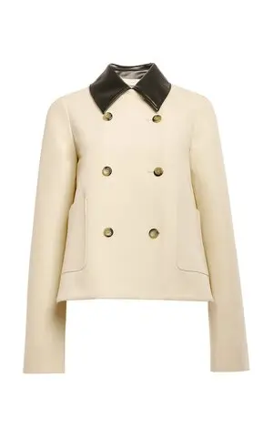 Altuzarra Harburg Double-breasted Jacket With Contrast Collar - Neutral