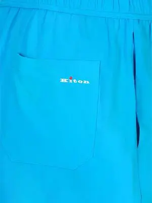 Kiton Logo Embroidered Elasticated Waist Shorts