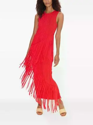 SIMONMILLER Spiral Maxi Dress With Fringe Detail